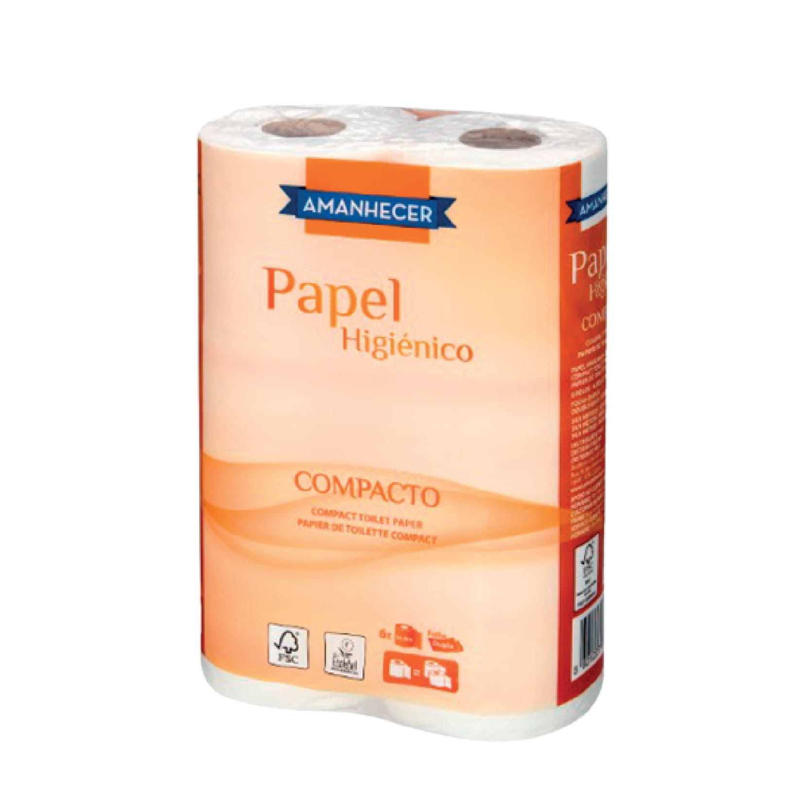 Papel Higiénico Compacto Folha Dupla 6=12rolos Amanhecer | Até ti ...